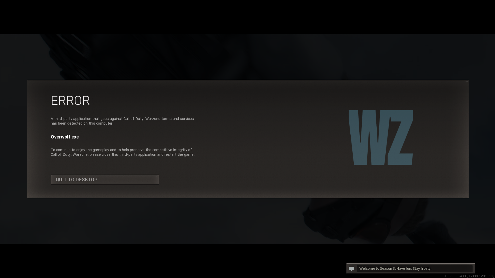 Warzone Error alıyorum | Donanım Arşivi Forum