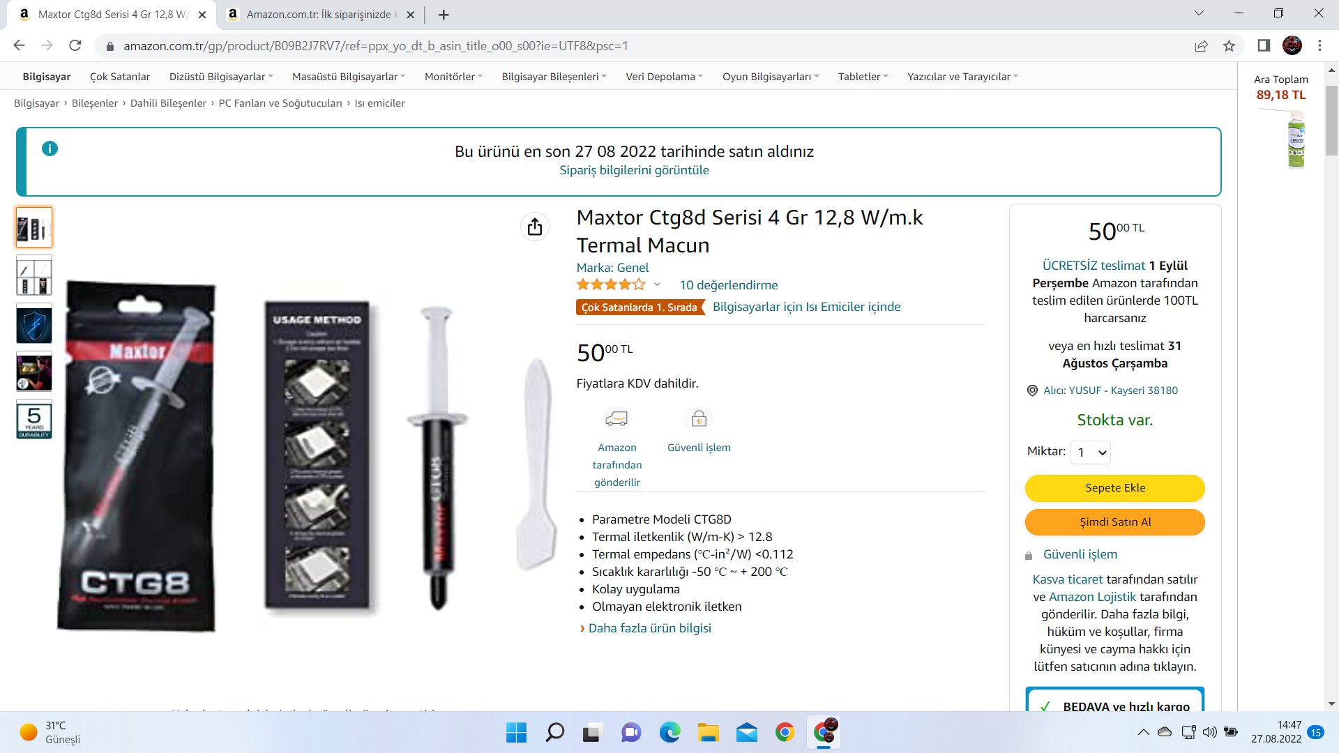 Öneri - termal macun iyi mi? sizce | Donanım Arşivi Forum