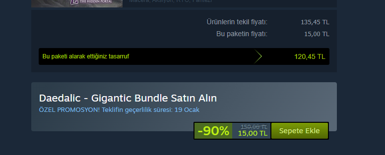 DAEDALİC - GİGANTİC BUNDLE 15tl | Donanım Arşivi Forum