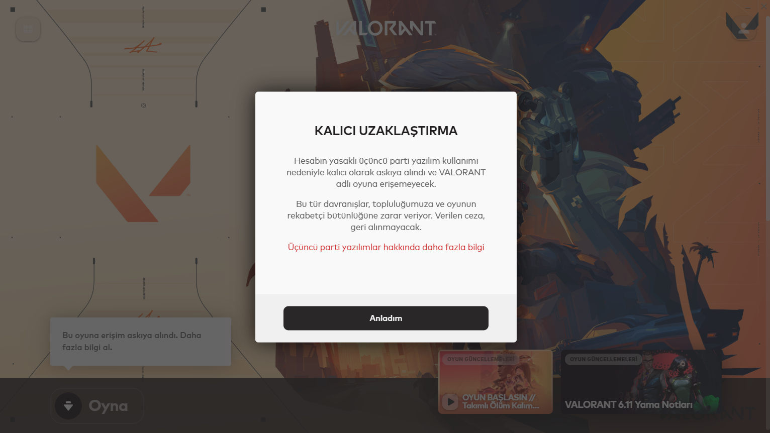 valorant durduk yere ban yedim | Donanım Arşivi Forum