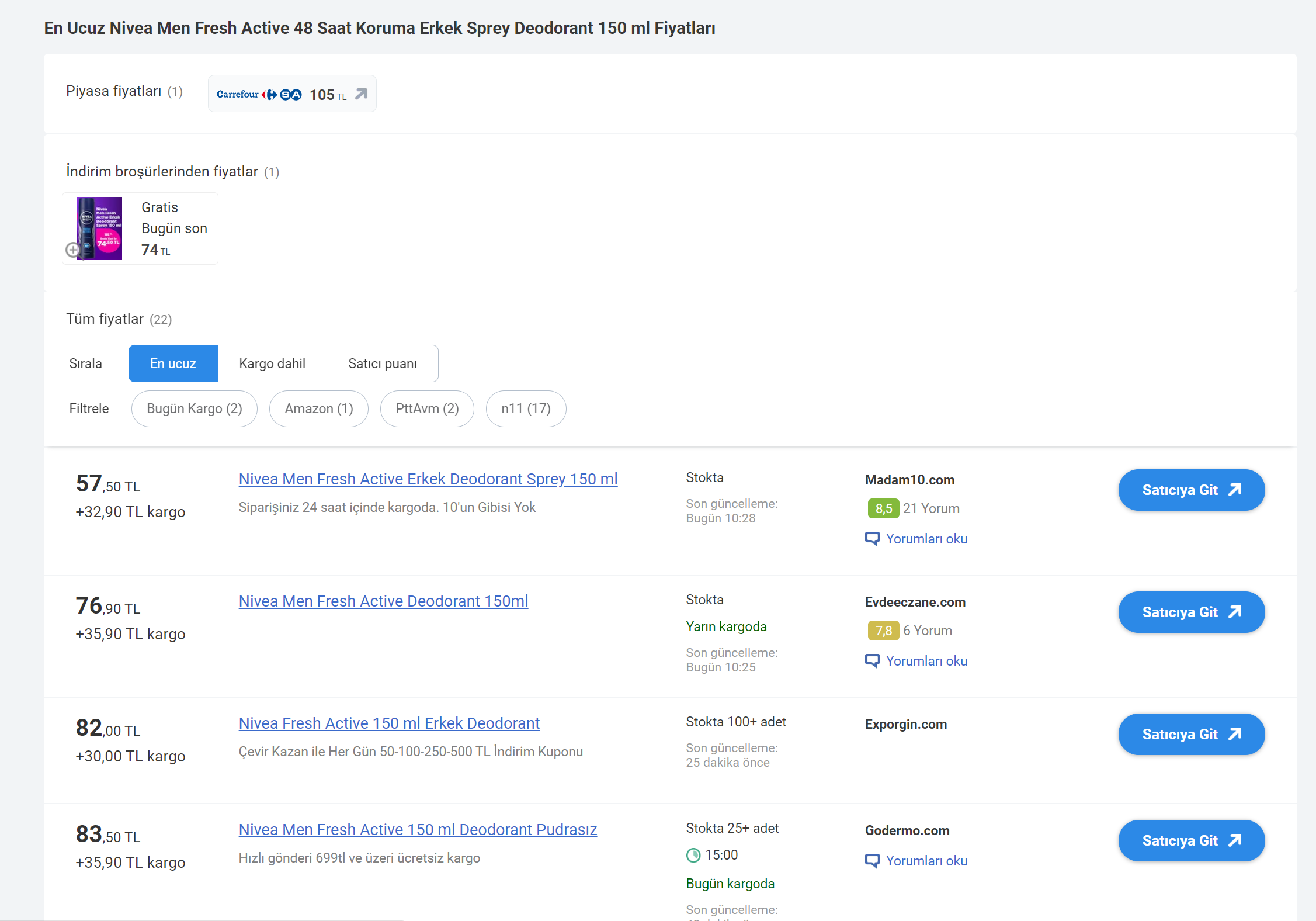 🔥İndirim - Nivea Fresh Erkek Sprey Deodorant 3 x 150 ML 136TL | Donanım ...