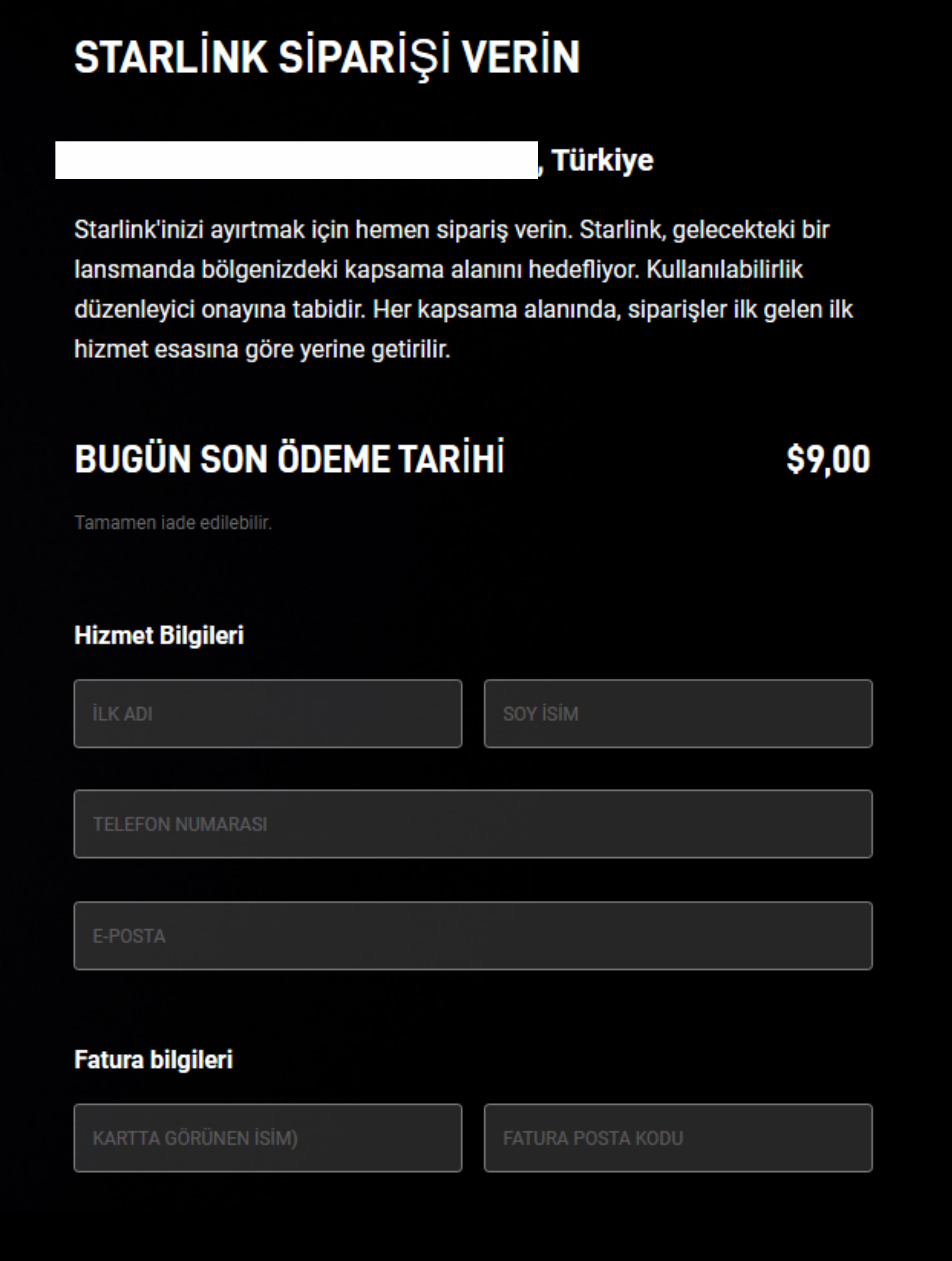 📡 Starlink depozito ödememi yaptım ve ayırttım. (9 $) | Donanım Arşivi ...