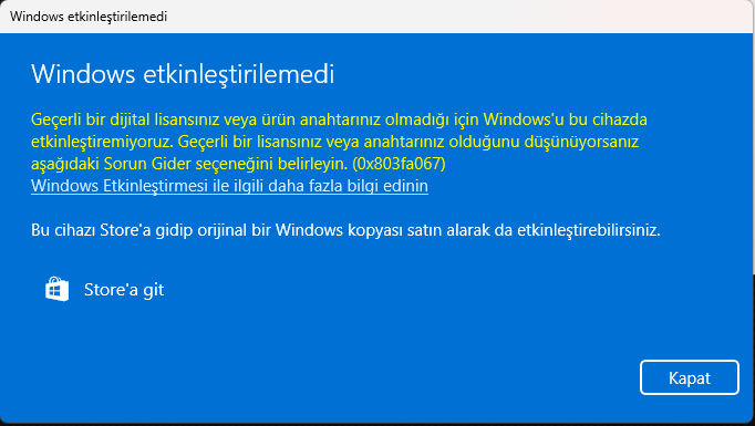 Saglamlisans'tan Aldığım Win11 Key'i Çalışmıyor | Donanım Arşivi Forum